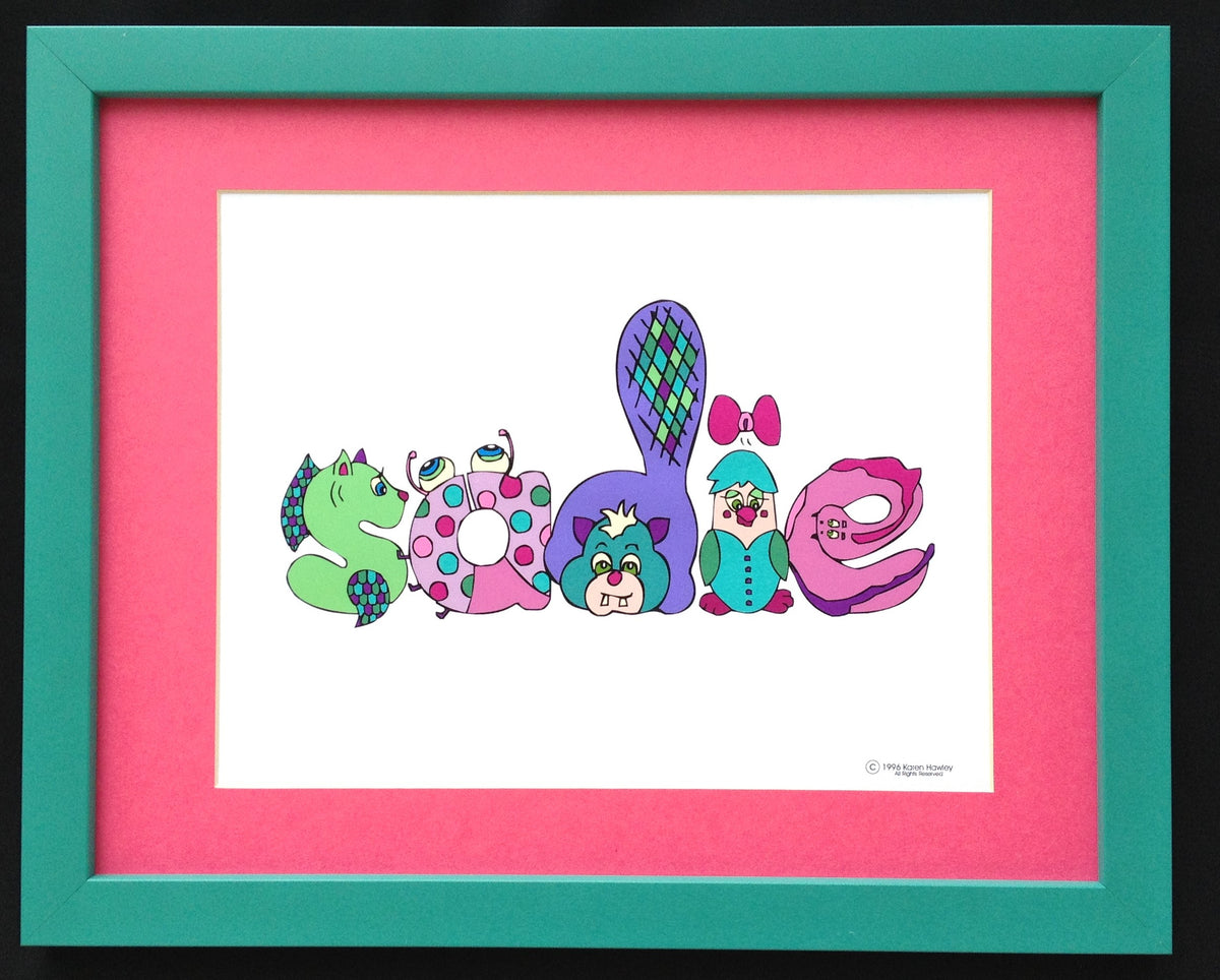 Girl Solid Color Frame – Alphacritters